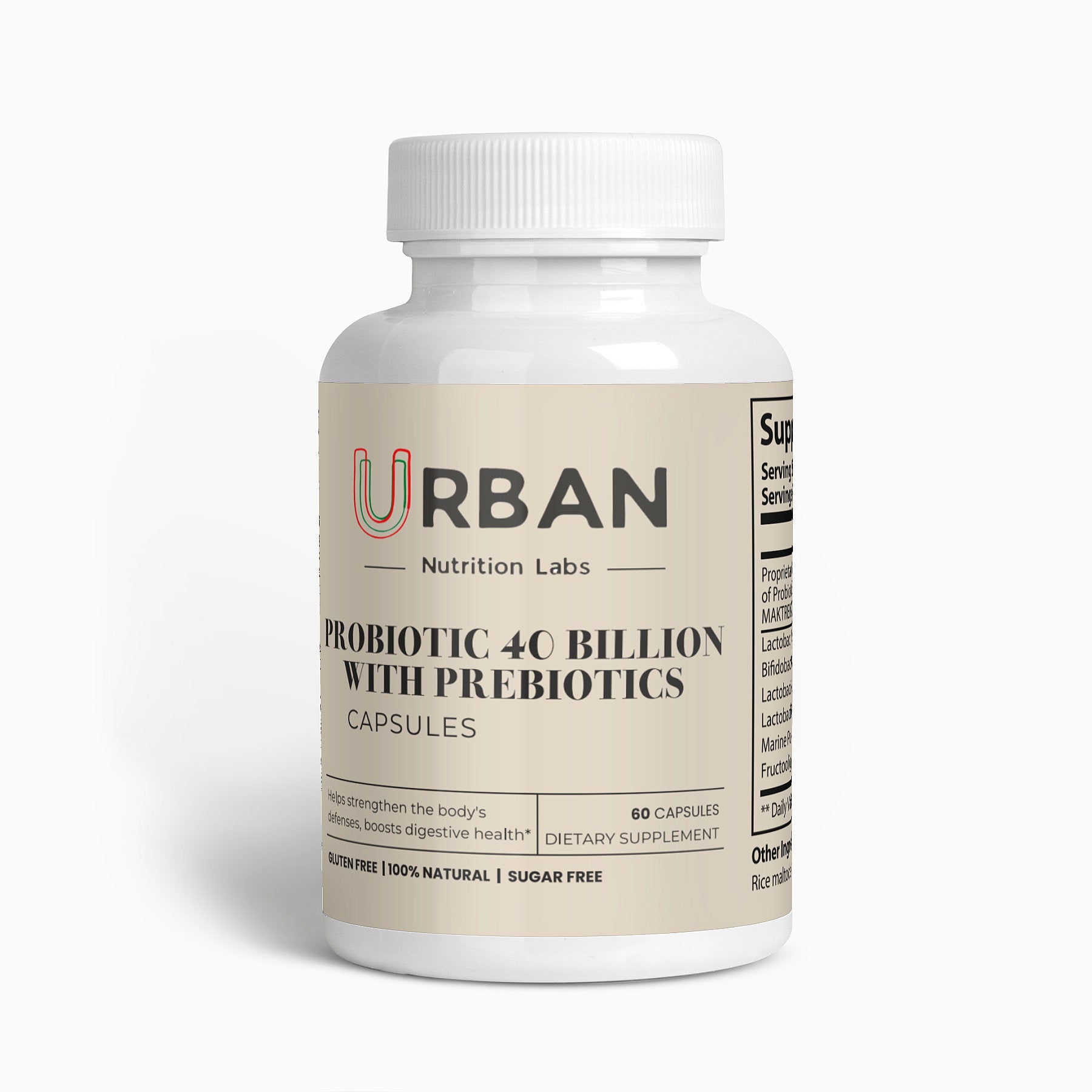 Probiotic 40 Billion with Prebiotics – Urban Nutrition Labs
